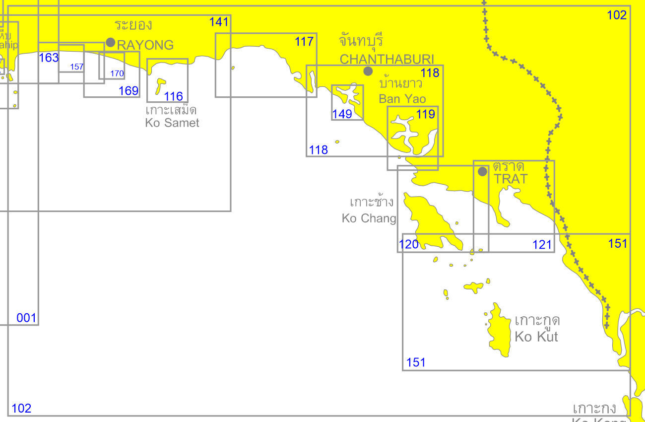 ASAP Marine (Thailand). Maps in Area: 102 - Ko Chuang to Koh Kong