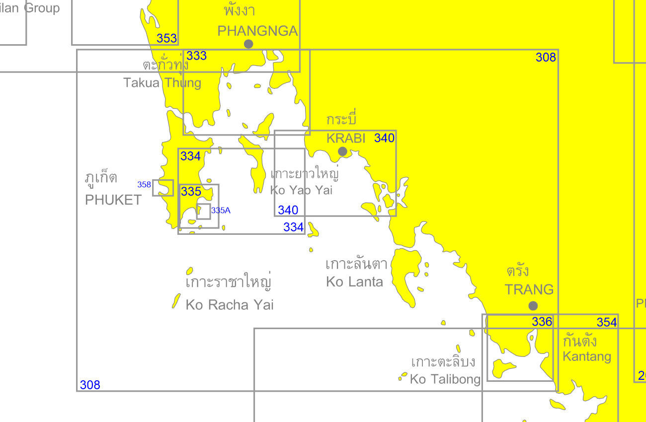 ASAP Marine (Thailand). Maps in Area: 308 - Phuket to Kantang