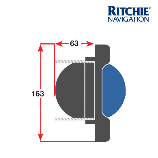 ASAP Marine (Thailand). Ritchie Compass Venture Bulkhead Mount Black
