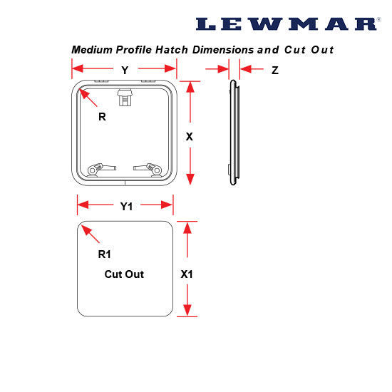 ASAP Marine (Thailand). Lewmar Medium Profile Hatches