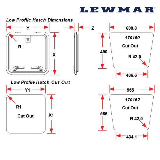 ASAP Marine (Thailand). Lewmar Low Profile Hatches
